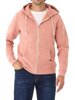 THREADS 4 THOUGHT Trim Fit Heathered Fleece Zip Hoodie - Firefly