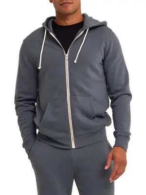 THREADS 4 THOUGHT Trim Fit Heathered Fleece Zip Hoodie Raindrop