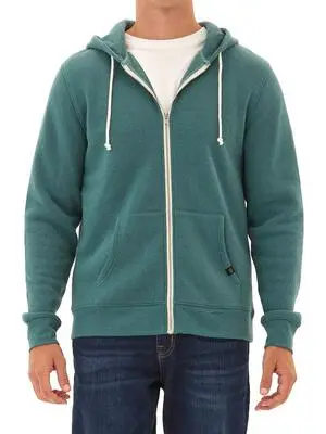 THREADS 4 THOUGHT Trim Fit Heathered Fleece Zip Hoodie - Watercress