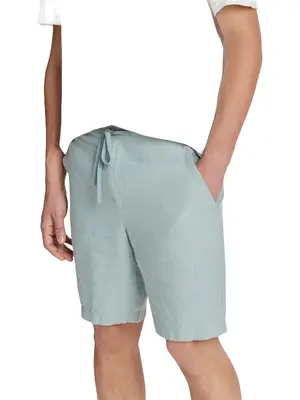 Vince Vince Lightweight Hemp Blend Drawstring Shorts Ceramic Blue