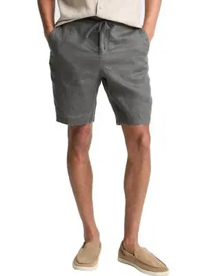 Vince Lightweight Hemp Blend Drawstring Shorts - Slate
