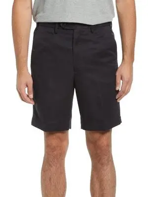 Berle Microfiber Flat-front Shorts - Black