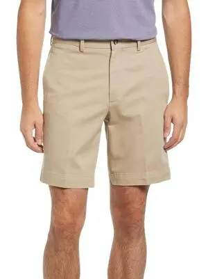 Berle Charleston Khakis Flat Front Chino Shorts - Khaki