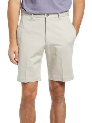 Berle Charleston Khakis Flat Front Chino Shorts - Stone