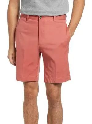 Berle Charleston Khakis Flat Front Stretch Twill Shorts - Charleston Brick