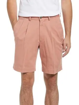 Berle Charleston Pleated Chino Shorts - Charleston Brick