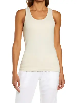 PAPINELLE Papinelle Ribbed Shelf Bra Tank Birch