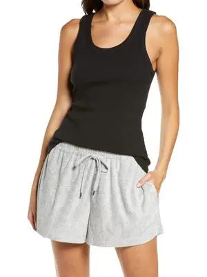 PAPINELLE Ribbed Shelf Bra Tank - Black