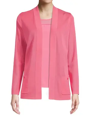 Anne Klein Anne Klein Malibu Open Front Cardigan Camellia