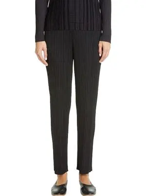 Issey Miyake Pleated Ankle Pants - Black