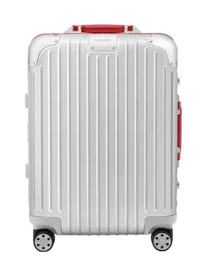 RIMOWA RIMOWA Original Cabin Suitcase Silver And Red