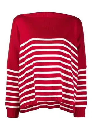 Valentino Garavani Horizontal-stripe Jumper - Red