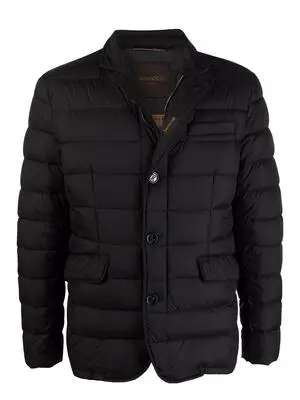 MOORER Zip-up Padded Down Jacket - Black