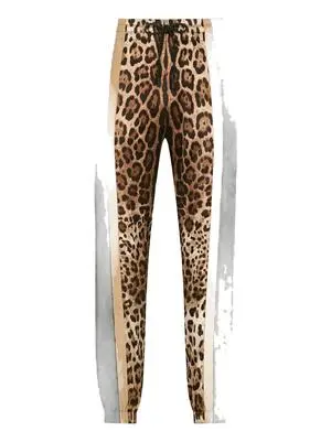 Dolce & Gabbana Leopard-print Sweatpants - Black