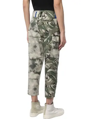 PORTS V Camouflage Tie-dye Tapered Trousers - Green