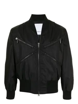 PORTS V Zip-embellished Bomber Jacket - Black