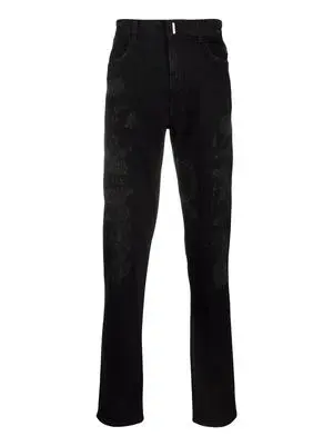 Givenchy Slim-fit Destroyed Jeans - Black