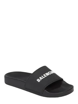 Balenciaga Balenciaga Logo Sport Slide Black/white