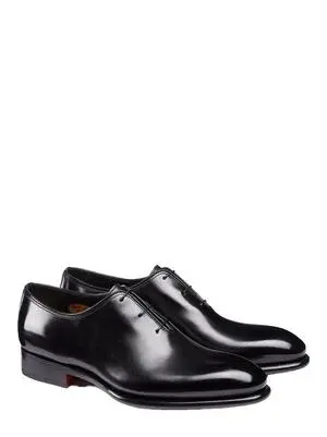 Santoni Plain Toe Derby - Black