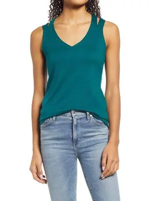 Loveappella Strappy Tank - Hunter Green