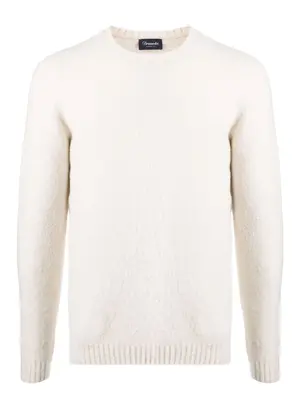 DRUMOHR Drumohr Crewneck Wool Jumper White