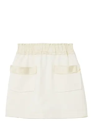 AZ FACTORY Organic Cotton And Seacell-blend Mini Skirt - White