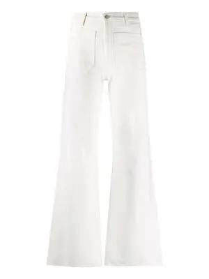 NILI LOTAN Florence High-waist Flared Jeans - White