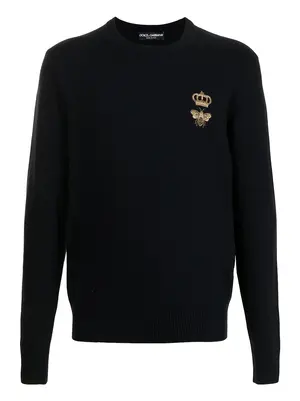 Dolce & Gabbana Logo-patch Jumper - Black