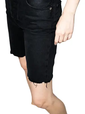 AGOLDE Knee-length Denim Shorts - Black