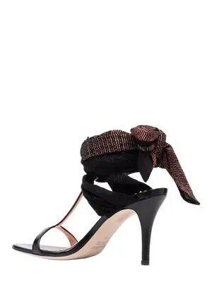 Missoni Tie-fastening Leather Sandals - Black