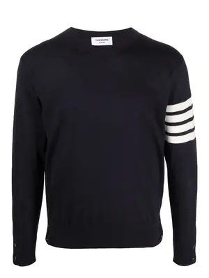 Thom Browne 4-bar Knitted Jumper - Blue