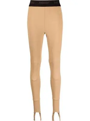 AMBUSH Stirrup High-waist Leggings - Neutrals