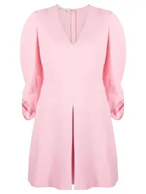 Stella McCartney V-neck Front-pleat Dress - Pink