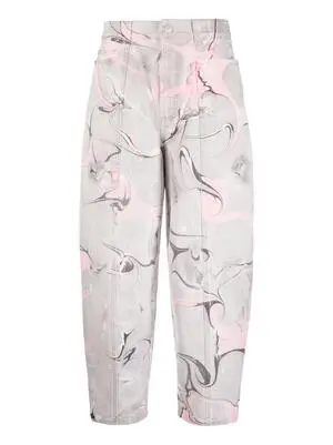 STELLA MCCARTNEY Stella McCartney Marble-Print Tapered Jeans