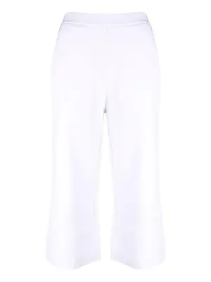 Stella McCartney Cropped Kick-flare Trousers - White