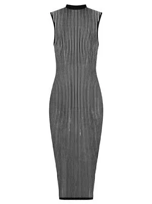 MAISON CLOSE Bande À Part Striped Dress - Black