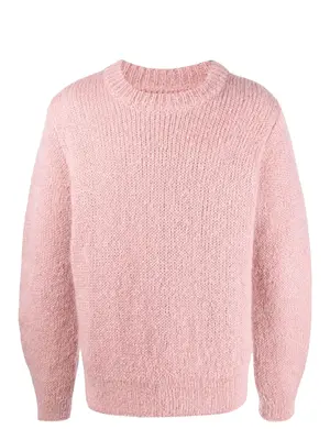 JIL SANDER Chunky Knit Crewneck Jumper - Pink