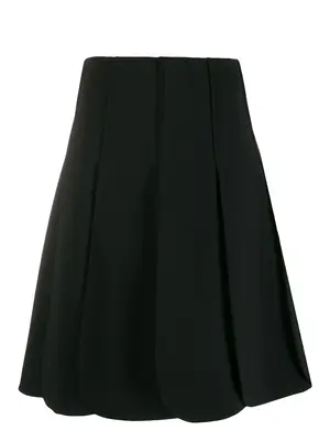 Valentino Garavani Pleated A-line Skirt - Black