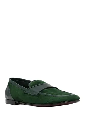Dolce & Gabbana Leather Slip-on Loafers - Green