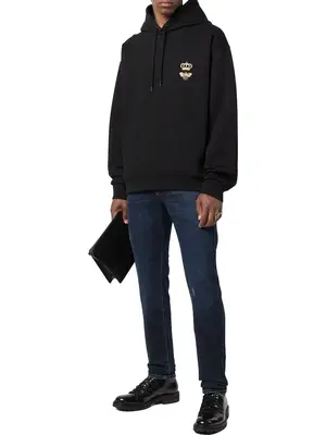 Dolce & Gabbana Bee And Crown Hoodie - Black