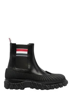 Thom Browne Chelsea Boot With Chunky Rubber Sole - Black