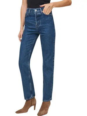 REFORMATION Cynthia High Rise Straight Jeans Cleary