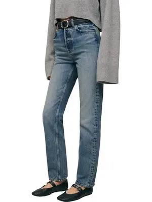 REFORMATION Cynthia High Rise Straight Jeans Galway