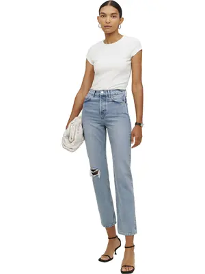 REFORMATION Cynthia High Rise Straight Jeans Morey