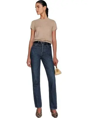 REFORMATION Cynthia High Rise Straight Jeans - Titan