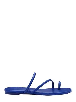 REFORMATION Ludo Strappy Flat Sandals - Blue