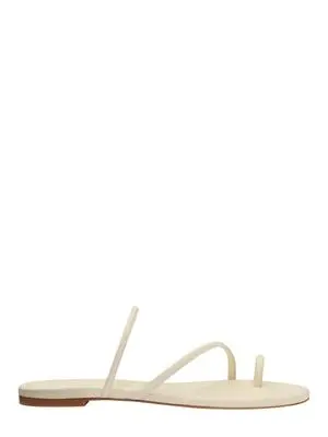REFORMATION Ludo Toe Ring Strappy Flat Sandal Ivory