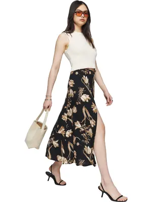 REFORMATION Zoe Midi Skirt Arcana
