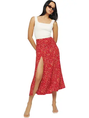 REFORMATION Zoe Midi Skirt Baila