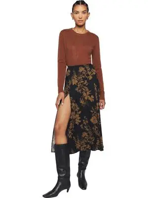 REFORMATION Zoe Midi Skirt - Black